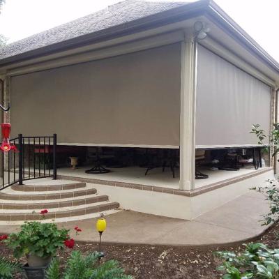 China Full Shading Motorized Zip Track Blinds Outdoor Screen Garden Blinds Various Color for sale