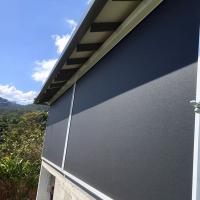 China Facade Sunshade Polyester UV Coating Zip Track Blinds Wind Resistance for sale