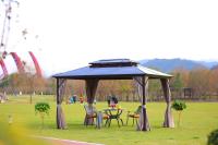 China Post 76×76MM 3*4 Rust Proof Polycarbonate Roof Gazebo for sale