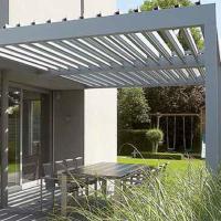 China Custom 200mm Blade Adjustable Motorized Aluminum Pergola for sale
