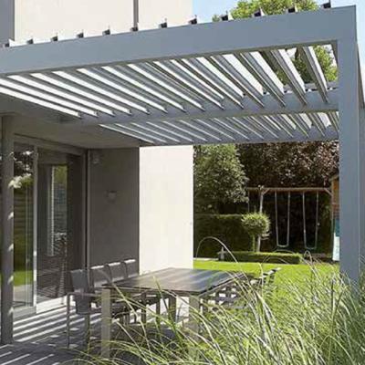 China Custom 200mm Blade Adjustable Motorized Aluminum Pergola for sale
