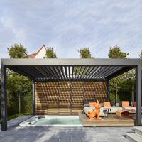 China 180km/H Wind Resistance Awning  Louvre Folding Roof Gazebo for sale