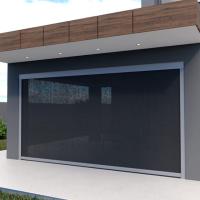 China Facade Sunshade Polyester UV Coating Zip Track Blinds Wind Resistance for sale