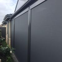 China Windproof 6000x3500mm Automated Motorised Fabric Roller Blinds for sale