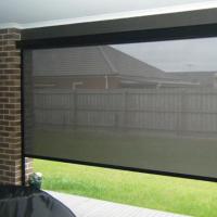 China Windproof 6000x3500mm Automated Motorised Fabric Roller Blinds for sale