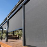 China Waterproof Zip Track Outdoor Blinds Remote Control  Wind Resistance for sale