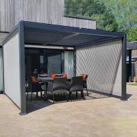 China Awning System 202mm Adjustable Aluminum Pergola With Retractable Canopy for sale