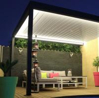 China Waterproof Motorized Louver Roof Aluminium Pergola for sale