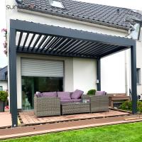 China Waterproof Motorized Louver Roof Aluminium Pergola for sale