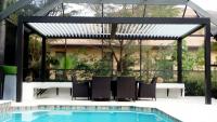 China Powder Coated 202mm Aerofoil IP67 Aluminum Pergola for sale