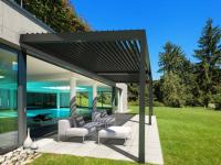 China OEM Louvred Roof Pergola Aluminum Retractable Canopy Pergola for sale