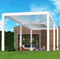 China Aluminum Motorized Gazebo Bioclimatic Louvered Roof Pergola OEM for sale
