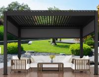 China OEM Louvred Roof Pergola Aluminum Retractable Canopy Pergola for sale