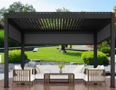 China OEM Louvred Roof Pergola Aluminum Retractable Canopy Pergola for sale