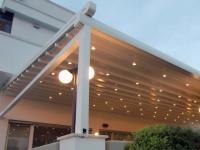 China Bioclimatic Retractable Roof Pergola Rain Protection 13.5M Width for sale