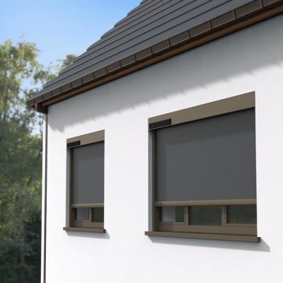 China Motorized Heat Gain Waterproof Outdoor Roller Blinds UV Coating for sale