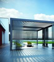 China Rodent Proof Retractable Aluminum Pergola Rain Protection for sale