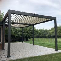 China 3.0mm Garden Aluminum Pergola Louvered Roof Waterproof Gazebo for sale