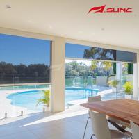 China Motorised Outdoor Roller Blinds Windproof Sun Shade Blinds For Patio for sale