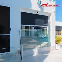 China Motorized Outdoor Windproof Zip Track Electric Motorized Roller Blinds for sale