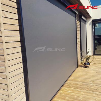 China Electric Waterproof Outdoor Roller Blinds Zip Track Blinds Patio Roll Up Shade Window for sale