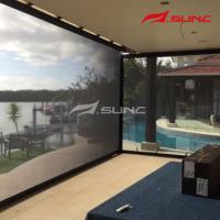 China Sunshading Motorized Zip Track Outdoor Blinds Windproof Rainproof for sale