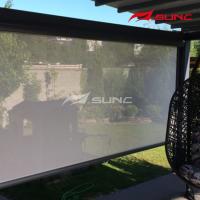 China Sunshading Motorized Zip Track Outdoor Blinds Windproof Rainproof for sale