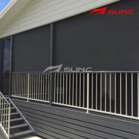 China Sunshading Motorized Zip Track Outdoor Blinds Windproof Rainproof for sale