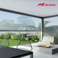 China Outdoor Rainproof Zip Track Blinds Aluminium Alloy Window Roller Blinds for sale