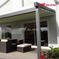China Aluminium Frame PVC Sail Retractable Roof Pergola Remote Control for sale