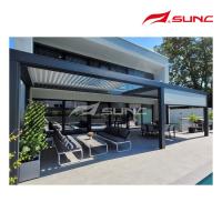 China IP67 Anthracite Aluminium Pergola Anodic Oxidation Garden Pergolas for sale