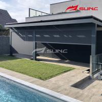 China 6063 Waterproof Louver Aluminum Pergola Motorized Retractable for sale
