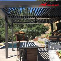 China 6063 Waterproof Louver Aluminum Pergola Motorized Retractable for sale