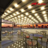 China Residential PVC Fabric Aluminium Louvered Pergola For Restaurant Balcony for sale