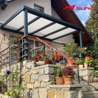 China Aluminum Alloy Expandable Canopy Pergola With Rainproof Function And Frame Material for sale