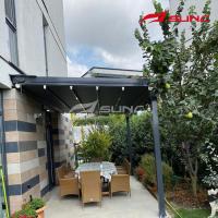 China Residential PVC Fabric Aluminium Louvered Pergola For Restaurant Balcony for sale