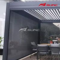 China Terrace Sun Shading Aluminium Roll Up Window Shades UV Coating for sale