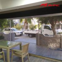 China Terrace Sun Shading Aluminium Roll Up Window Shades UV Coating for sale