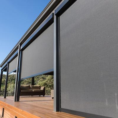China Outdoor Waterproof Zip Track Blinds Patio Roll Up Shade Window Roller Blinds for sale