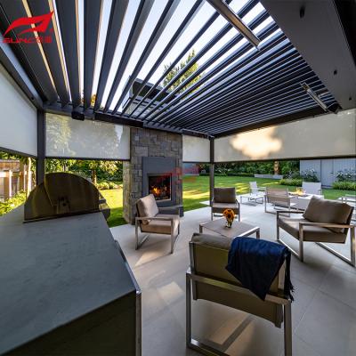 China Bioclimatic Garden Buliding Aluminum Pergola Waterproof ​ for sale