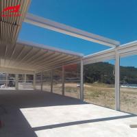 China Bioclimatic Aluminum PVC Retractable Roof Systems Rain Protection for sale