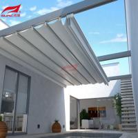 China Bioclimatic Aluminum PVC Retractable Roof Systems Rain Protection for sale
