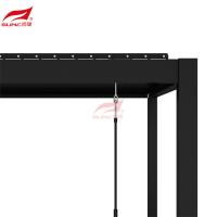 China Windproof Retractable Louver Aluminum Pergola Outdoor Manual Patio Pergola for sale