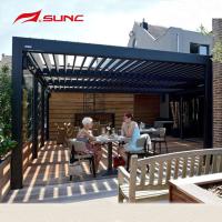 China Manual Garden Outdoor Aluminium Pergola Rodent Proof With Zip Screen for sale