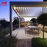 China 3x6m Motorized Aluminum Pergola Gazebo Outdoor Motorized Louver Roof for sale
