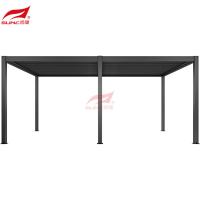 China SUNC 6x3m Manual Louvered Pergola Outdoor Aluminium Gazebo Windproof Sun Protection for sale