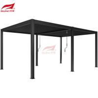 China SUNC 6x3m Manual Louvered Pergola Outdoor Aluminium Gazebo Windproof Sun Protection for sale