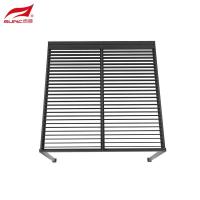 China 4x4m 4x3m Black Wall-mounted Aluminium Manual Louvered Pergola Outdoor Garden Building Gazebo for sale