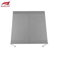 China Custom 4x4m Wall-mounted Aluminium Manual Louvered Pergola Outdoor Garden Building for sale