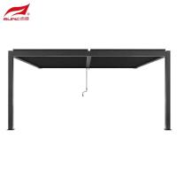 China Custom 4x4m 4x3m Aluminium Manual Louvered Pergola Outdoor Garden Building Waterproof for sale